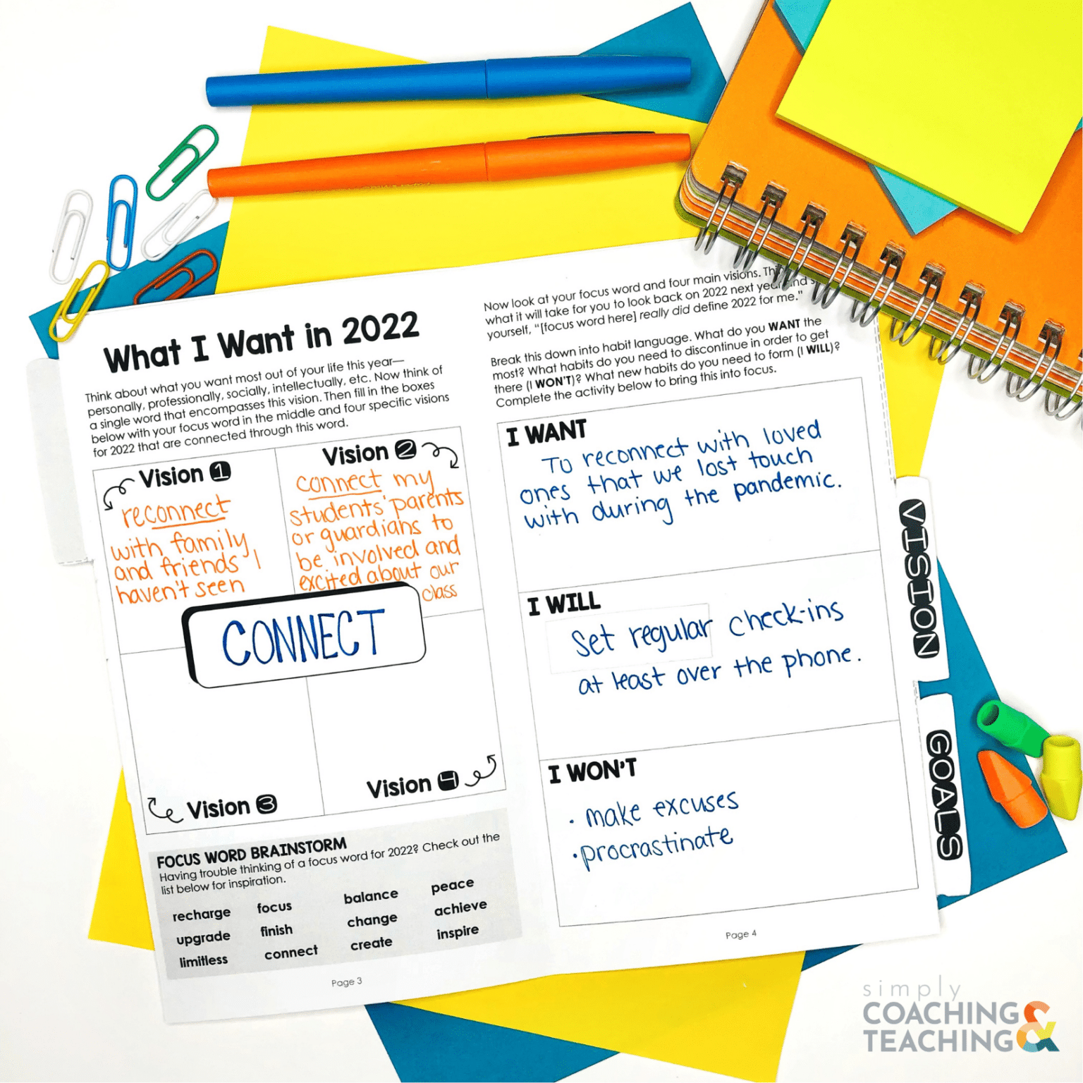 Simple Goal Setting Activity for Teachers to Start 2022 Right - Simply ...